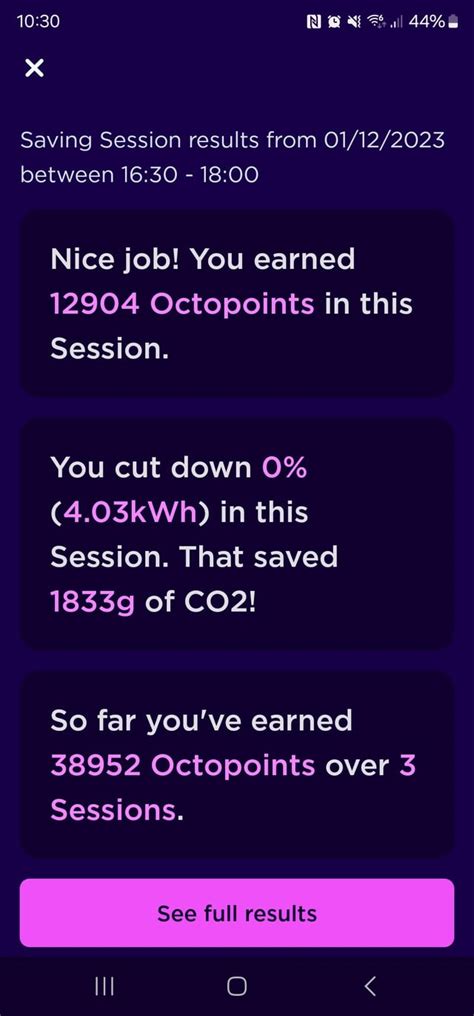 New In App Saving Session Info Roctopusenergy