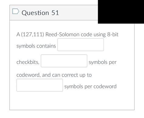 Answered A 127111 Reed Solomon Code Using Bartleby