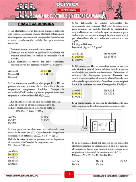 Semana 8 Química Pdf Redox Electrodo