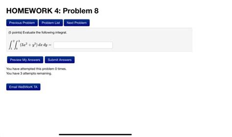 Solved 5 Points Evaluate The Following Integral