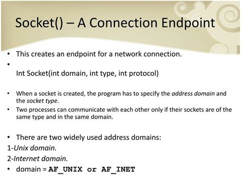 Ppt Introduction To Programming In C With Sockets Powerpoint