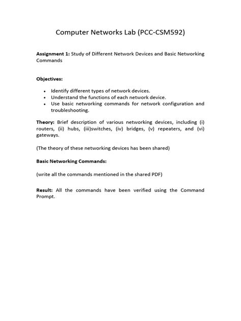 Computer Networks Lab Pdf