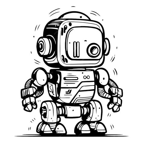 Premium Vector Cartoon Robot Vector Illustration Of A Robot Cute Robot