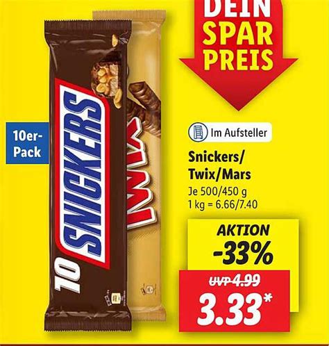 Snickers Twix Mars Angebot Bei Lidl 1prospekte De