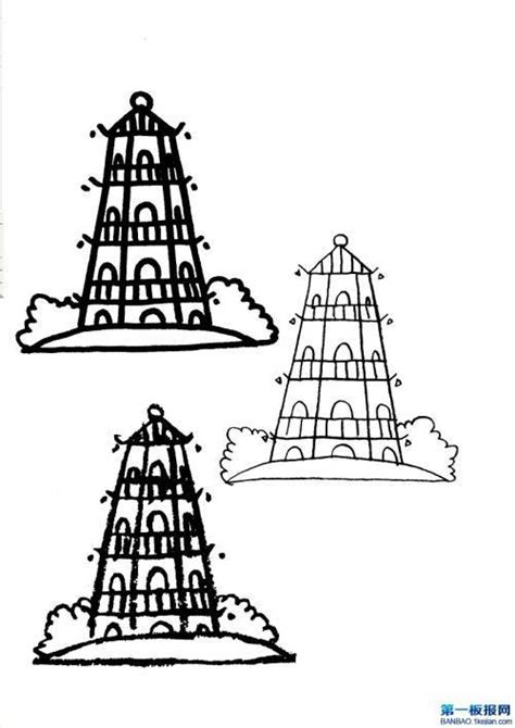 江西旅游景点简笔画 简笔画图片大全 普车都