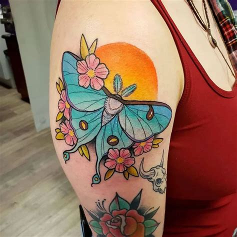 86 Remarkable Luna Moth Tattoos That Are On The Buzz Right Now