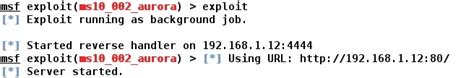 Whitelist Metasploit Windows Xp Aurora Internet Explorer 6