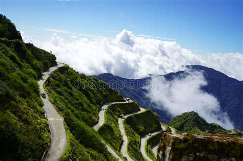 Curvy And Zig Zag Road Of Silk Route East Sikkim Stock Image Image Of