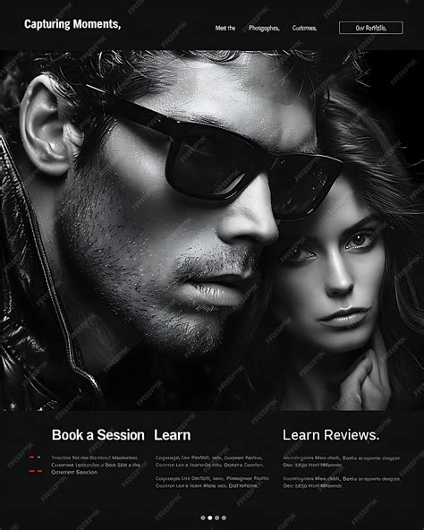 photographic layout web with a lens effect visual website la figma
