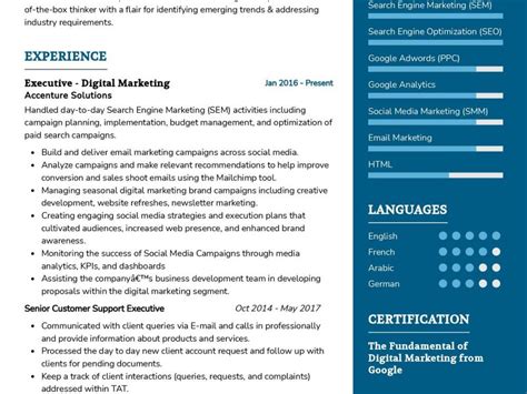 Digital Marketing Cv Example In 2025 Resumekraft