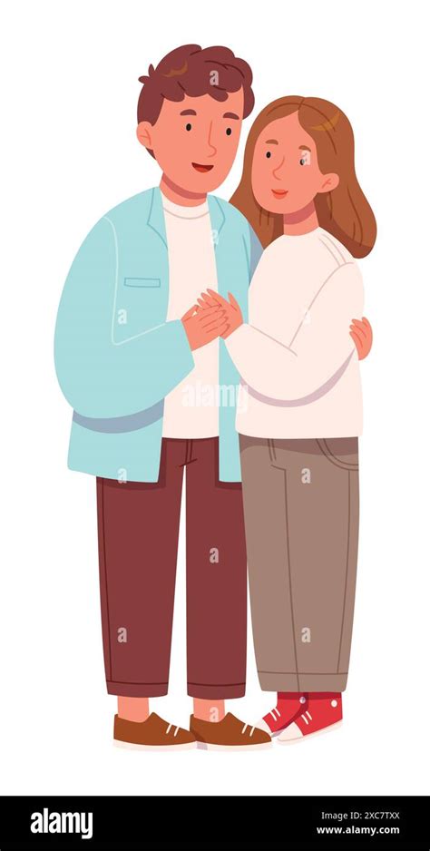 Love Tenderness And Romantic Feelings Concept Young Loving Smiling