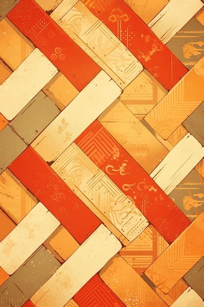 Filipino Banig Patterns With Woven Mats Premium Ai Generated Vector
