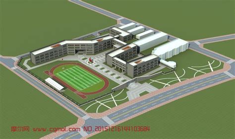 学校模型 max2014版本 中式建筑 建筑模型 3d模型下载 3D模型网 maya模型免费下载 摩尔网