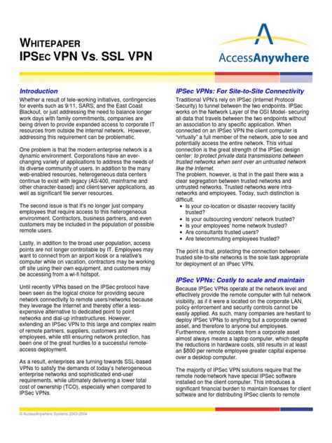 Ssl Ipsec Whitepaper Docsharetips