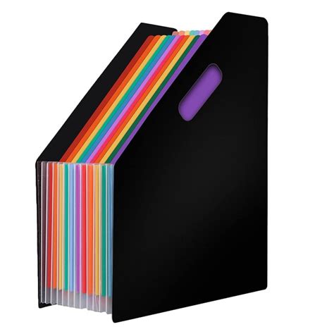 Nisun 12 Pockets Vertical Expanding File Folders Letter A4 Size Documents Organiser Desk