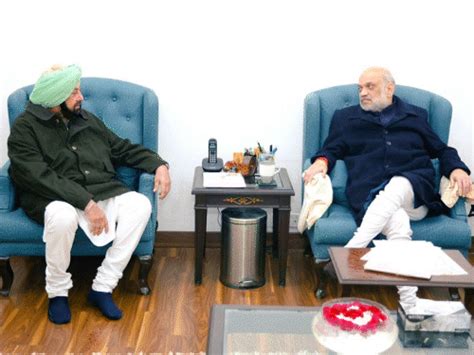 Captain Amarinder Singh Meets Amit Shah અમિત શાહને મળ્યા કેપ્ટન