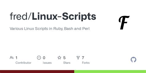 Github Fredlinux Scripts Various Linux Scripts In Ruby Bash And Perl