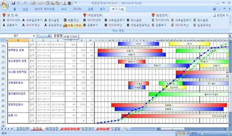 예정공정표34 네이버 블로그
