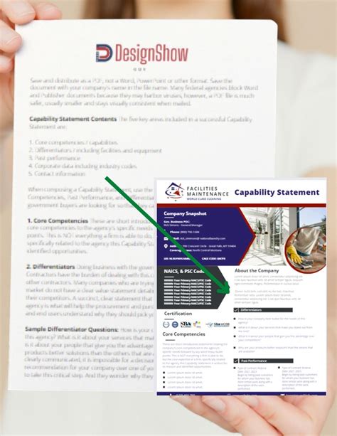 Editable Itcyber Capability Statement And Business Cards With Writing