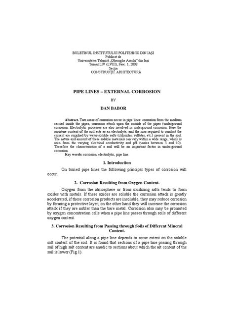 Analysis Of External Corrosion Of Buried Metal Pipelines Pdf