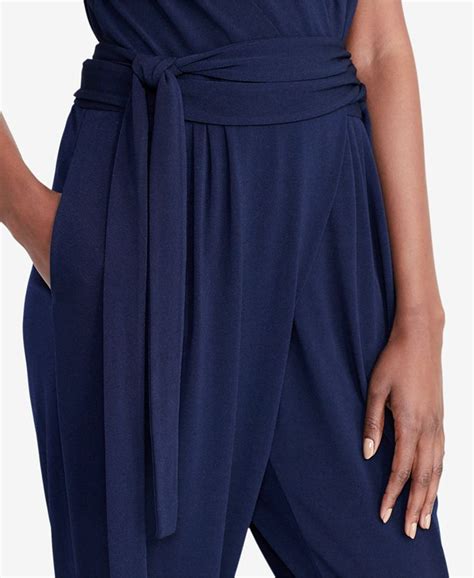Lauren Ralph Lauren Petite Surplice Jumpsuit Macys
