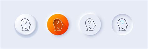 Mental Conundrum Line Icon Psychology Therapy Vector Image