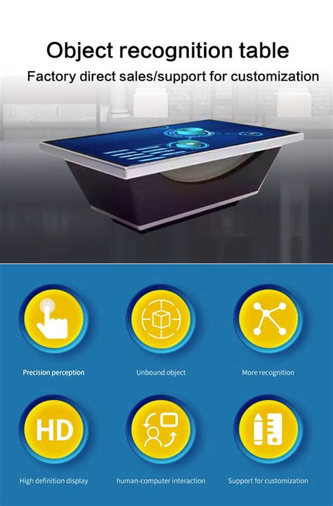 55 Inch Android Lcd Touch Screen Object Recognition Table