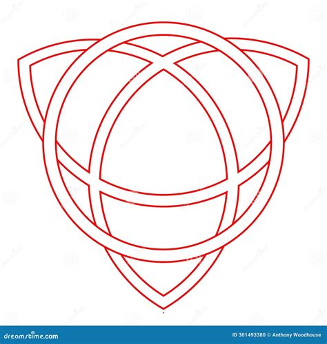 Red And White Vector Graphic Of A Pathways Forming A Continuous Loop