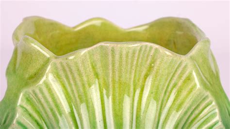 Christopher Dresser For Ault Arts And Crafts Green Bud Shaped Vase For