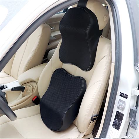 Boruit Car Neck Rest Pillow Space Memory Foam Travel Headrest Support