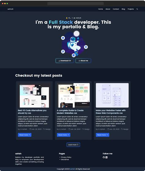 Github Ashish Makesdjango Tailwind Blog A Developer Blog And Portfolio Website Using Django