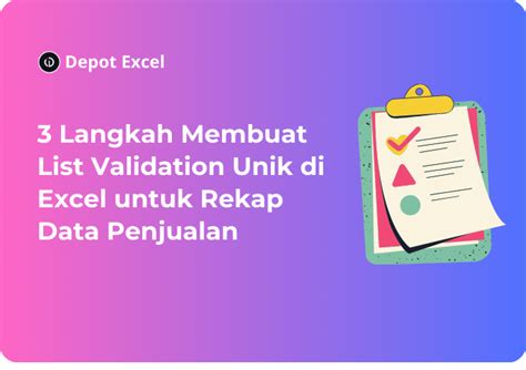 Langkah Membuat List Data Validation Excel Untuk Rekap Data Penjualan