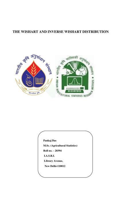 PDF THE WISHART AND INVERSE WISHART DISTRIBUTION
