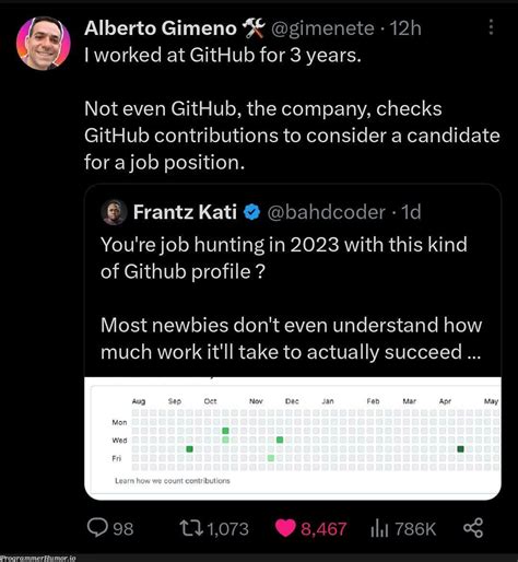LetsCheckTheirGithubContributionFirst ProgrammerHumor Io
