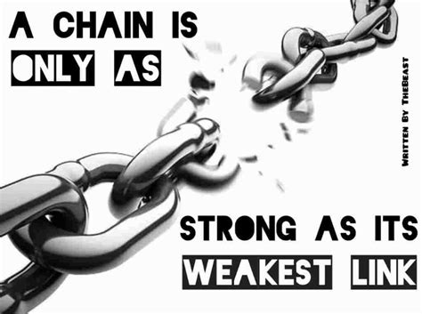 ‘chain Is Only As Strong As Its Weakest Link Hardwood Amino