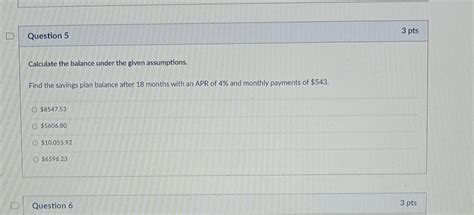 Solved Calculate The Balance Under The Given Assumptions Chegg Com