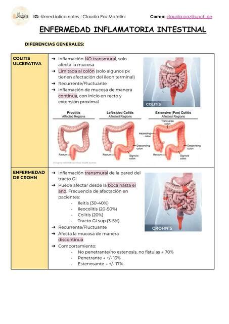 Enfermedad Inflamatoria Intestinal CLAUDIA MERCEDES PAZ MATELLINI UDocz