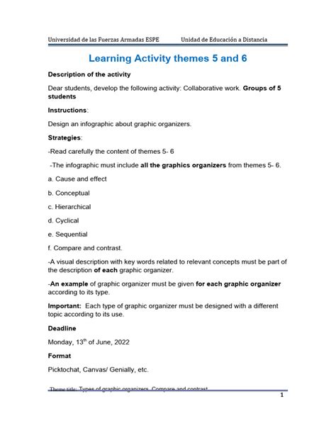 Learning Activity Themes 5 6 Pdf Grammar Information