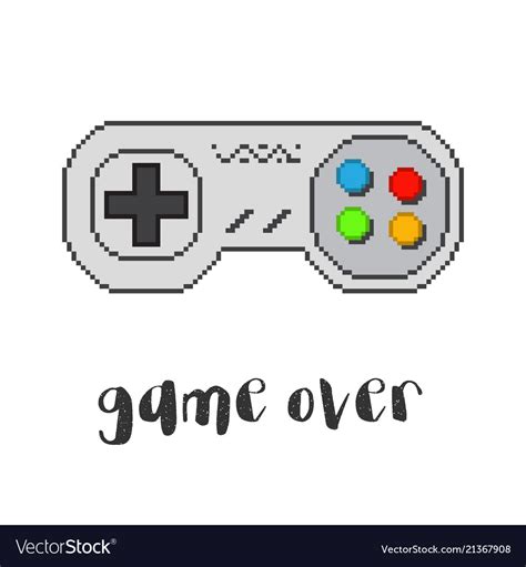 Pixel Game Controller Royalty Free Vector Image