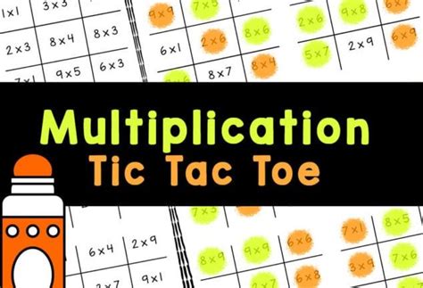 Free Printable Multiplication Worksheets Tic Tac Toe Math Game Artofit