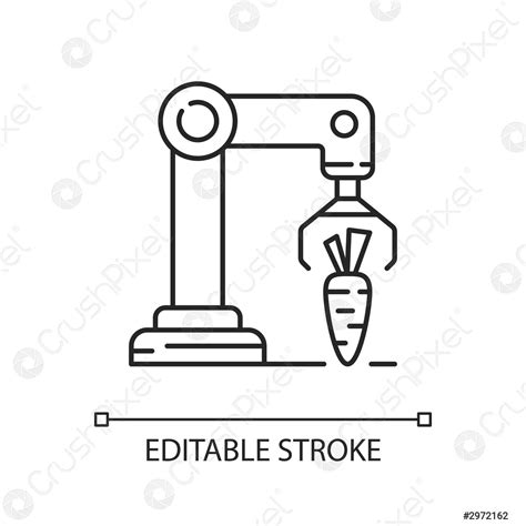 Harvesting Robotics Linear Icon Stock Vector Crushpixel