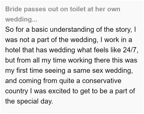 Bride Passes Out On Toilet At Her Own Wedding