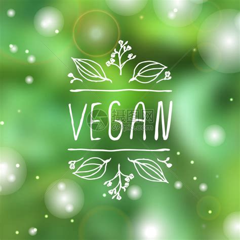 在模糊背景上贴有vegan产品标签插画图片下载 正版图片402279696 摄图网