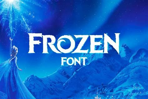 Disney Frozen Font Alphabet