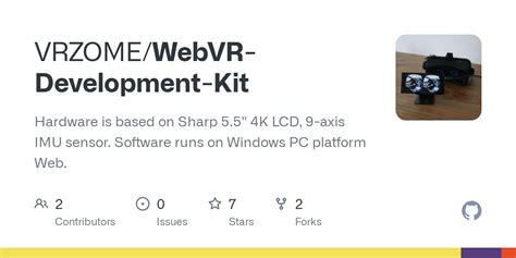 GitHub VRZOME WebVR Development Kit Hardware Is Based On Sharp 5 5 4K LCD 9 Axis IMU