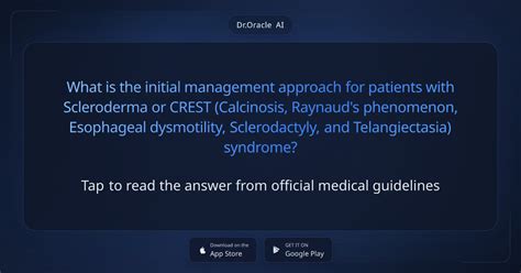What Is The Initial Management Approach For Patients With Scleroderma Or Crest Calcinosis