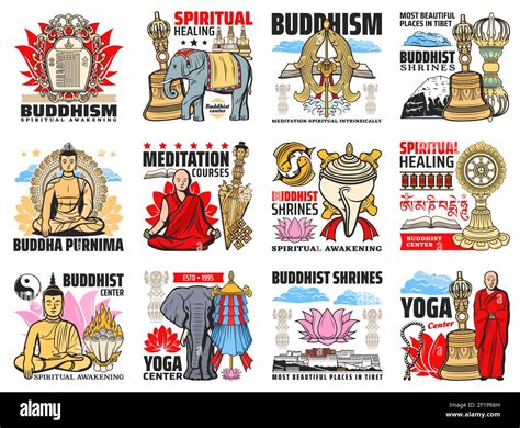 Buddhismus Religion Symbole Buddha Meditation Und Buddhistischen Zen