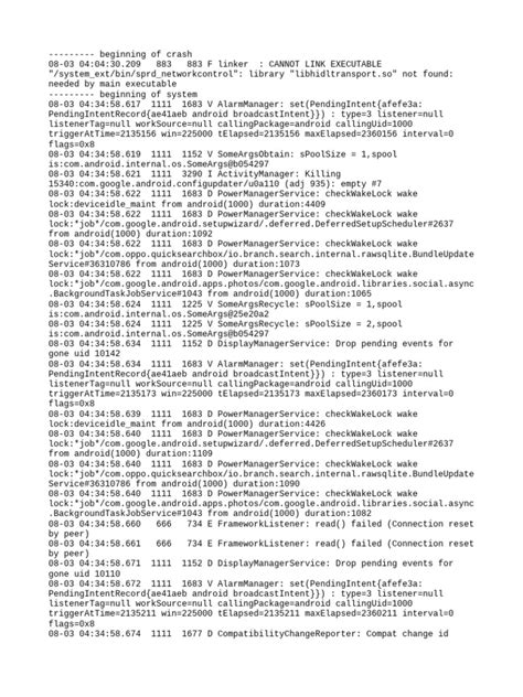 Standby Android Log 2024 0803 055451 Pdf Operating System Technology Unix