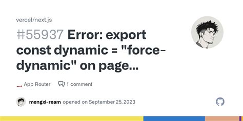 Error Export Const Dynamic Force Dynamic On Page Api Cannot Be Used With Output