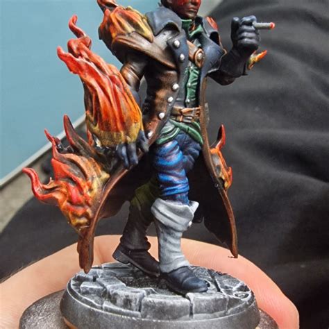 3d Print Of Fire Genasi Adventurer Humanoid Hero Inferno Genie